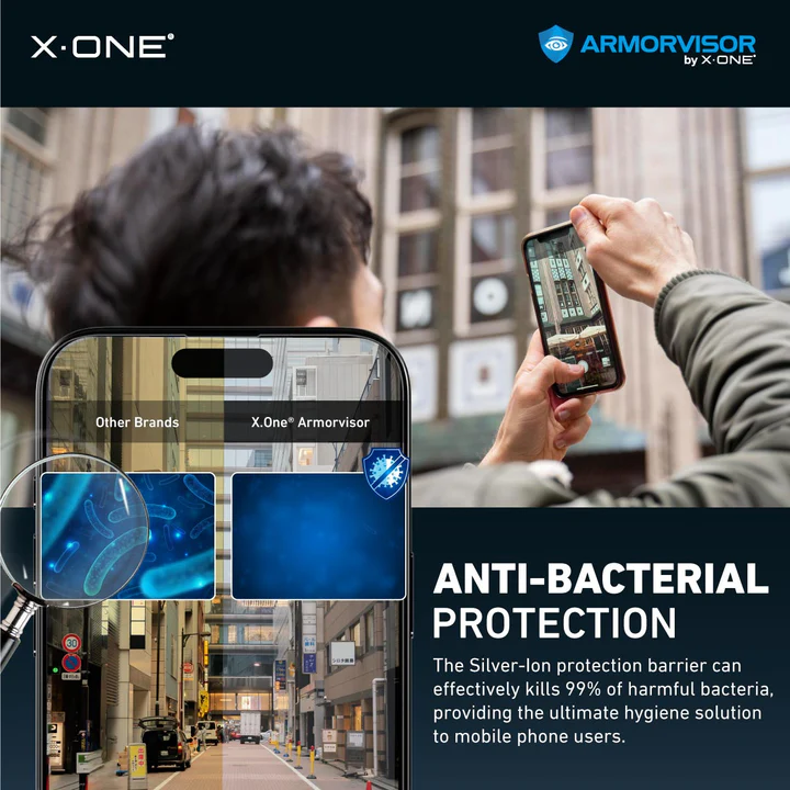 X.One Armorvisor Anti Blue Light Privacy Full Cover Screen Protector ...