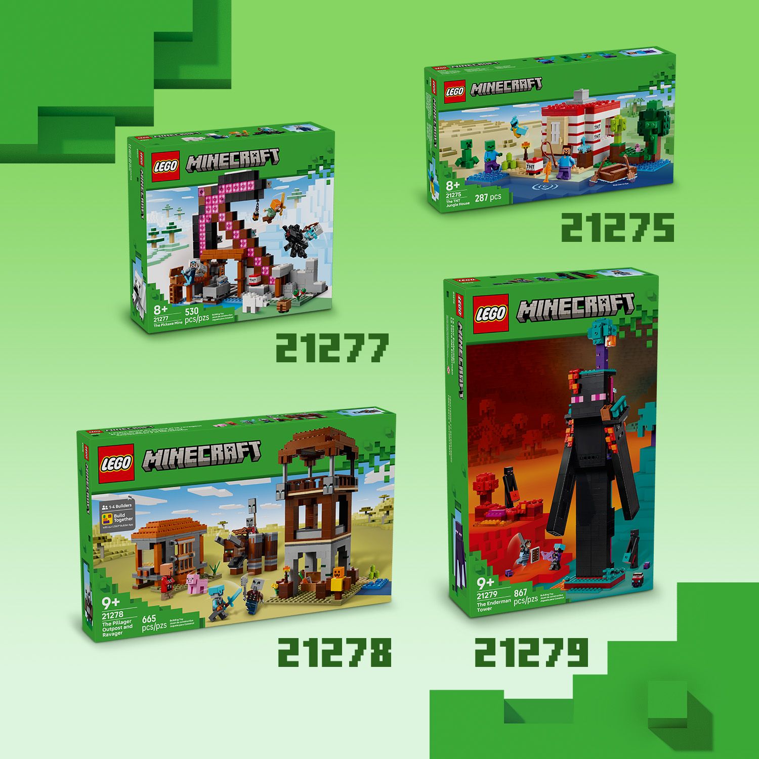 LEGO Minecraft 21276 The Creeper (665 Pieces) | Shopee Malaysia