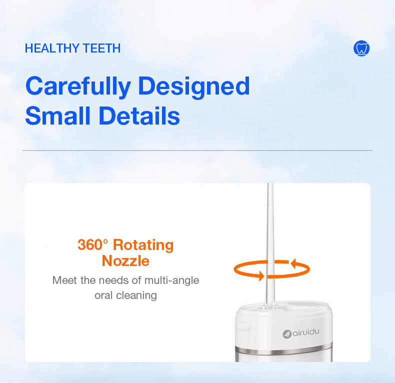 Airuidu CF500 Electric Water Flosser With 4 Head 160ML Water Floss ...