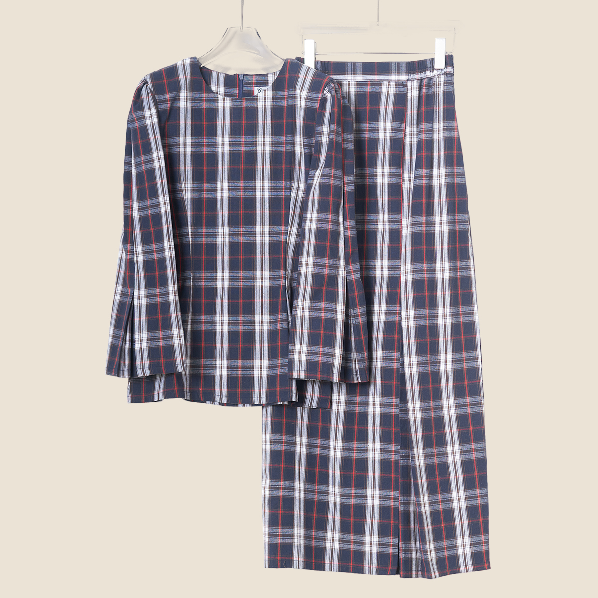YOUMILIER Women's Baju Fashion Plaid Set baju BBML001 | Shopee Malaysia