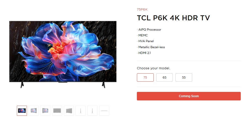 TCL 75" 4K UHD Google TV with Wide Color Gamut, MEMC, T-Screen 75P6K ...