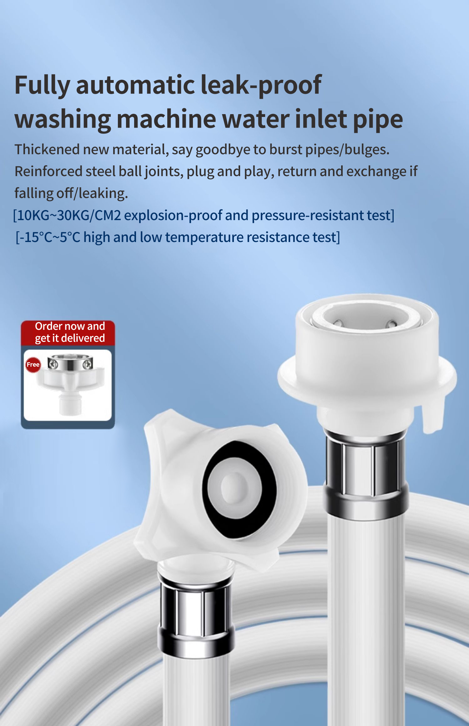 🔥COD🔥🚚 Laundry water inlet hose washing machine universal pipe joint 1 ...