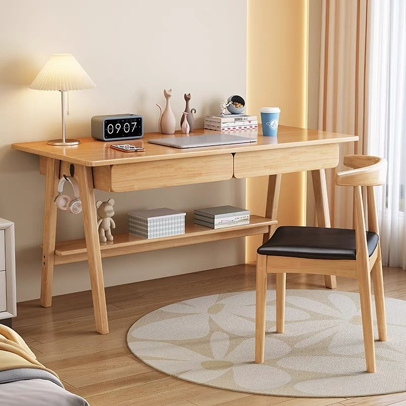 SEVENWOOD Study Table Set Meja Belajar 120/140 CM Computer Table Meja ...