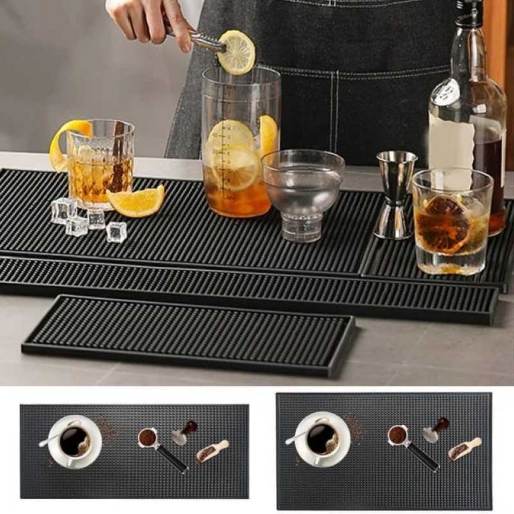 Coffee Espresso Barista Drip Mat Rubber Drip Non-slip Bar Mat Tamper ...