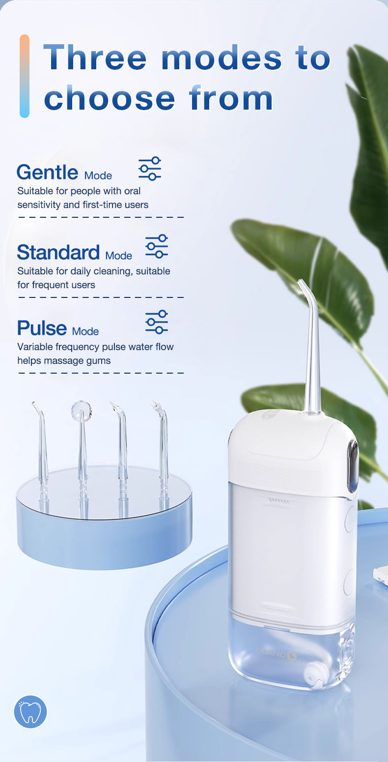 Airuidu CF580 Electric Water Flosser Teeth Cleaner 200ML Portable Oral ...