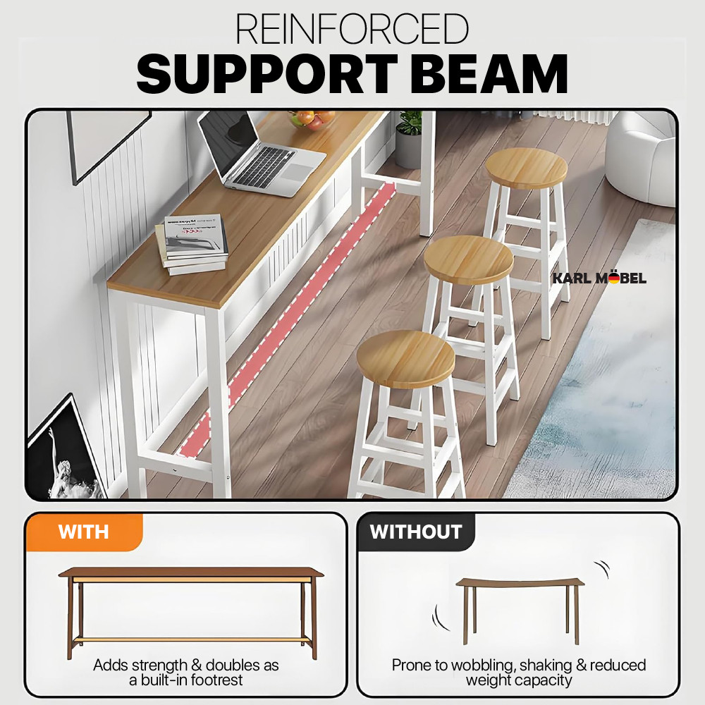 Bar table Set Meja bar set makan Stool High chair Kerusi tinggi Modern ...