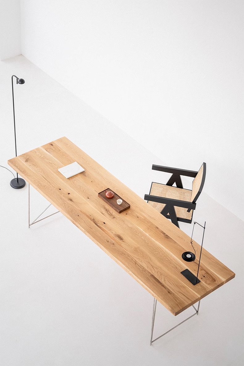 MUJI stylish ash wood slab whole piece original table top for dining ...