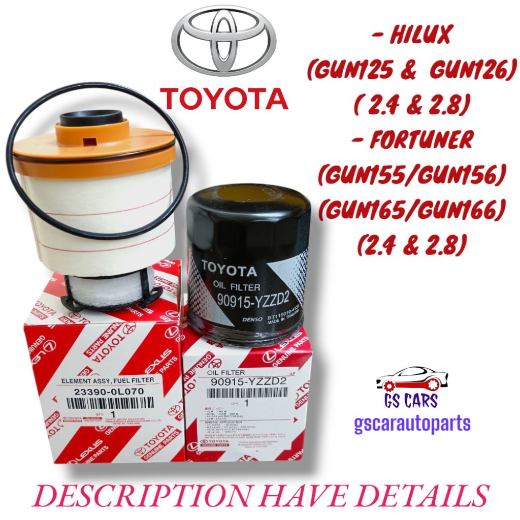 Toyota Hilux revo gun125 gun126/fortunner 2.4 2.8 air filter 17801 ...