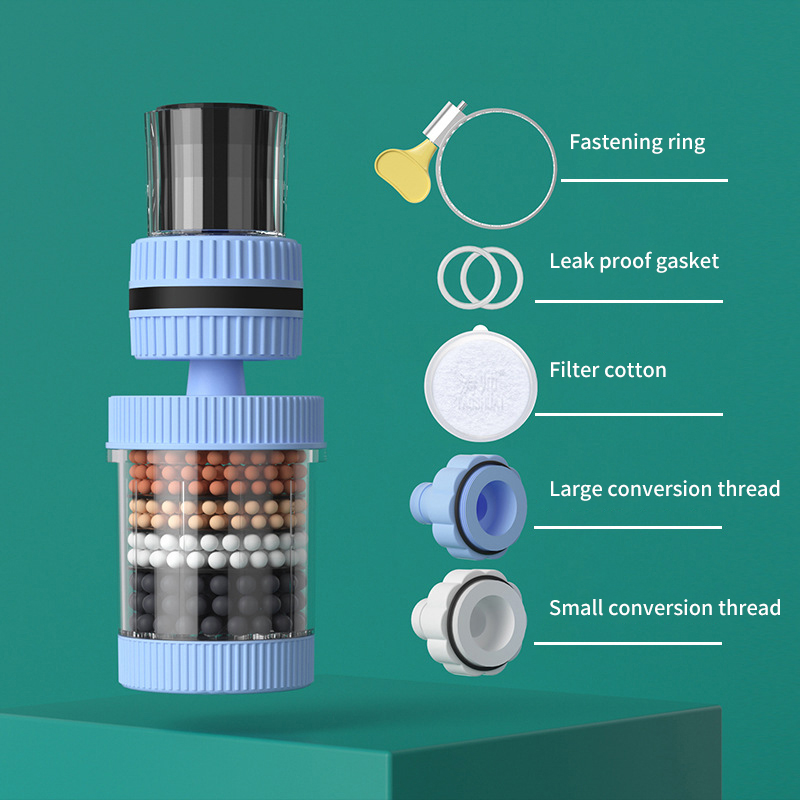 6-layers Water Filter Tap Purifier 360° Rotation Universal Faucet ...