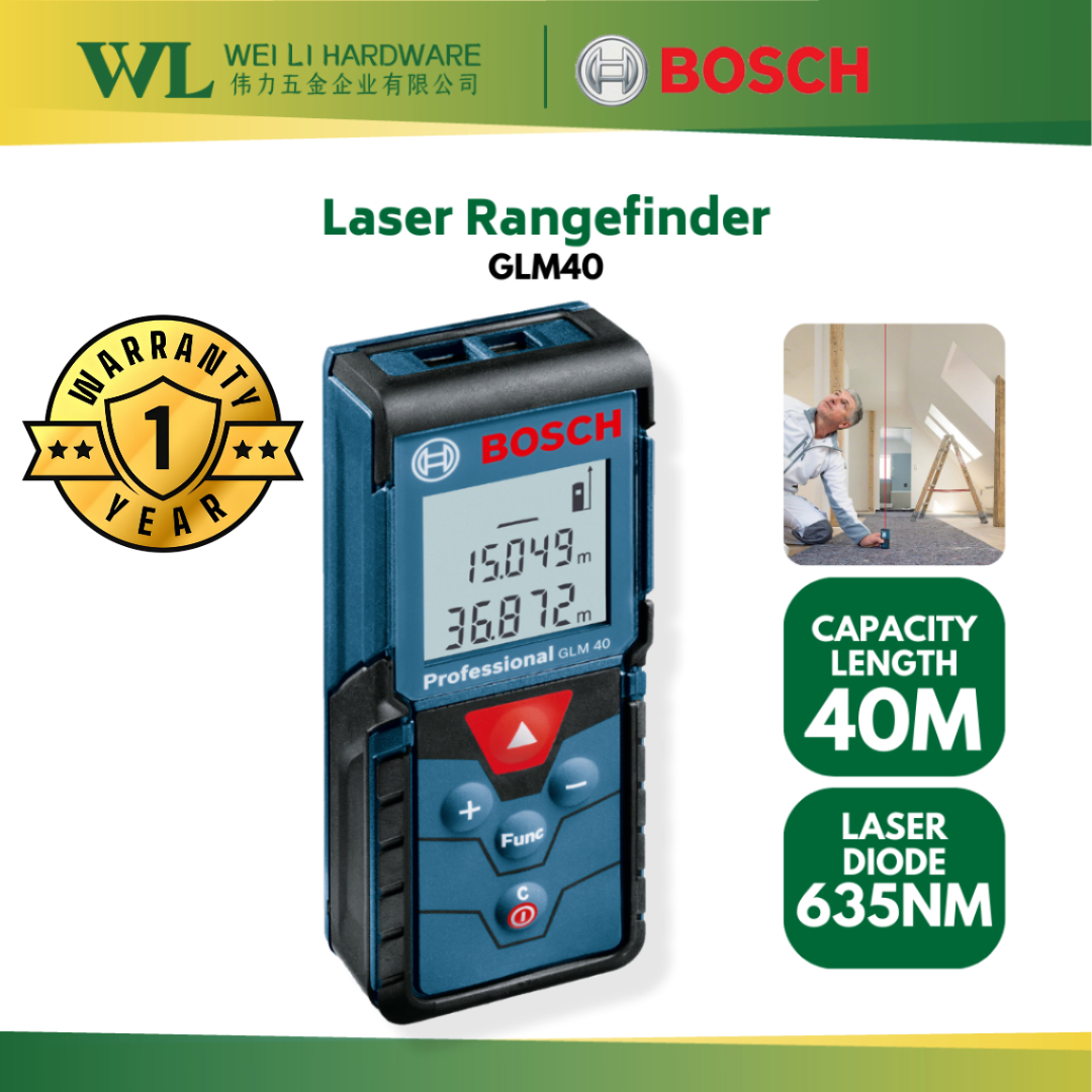 Bosch GLM40 Laser Measure/Laser Measurement/Digital Measurement Laser ...