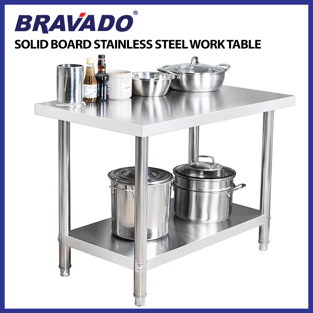 BRAVADO【1.0MM THICK】Meja Stainless Steel Working Table SUS 304 Meja ...
