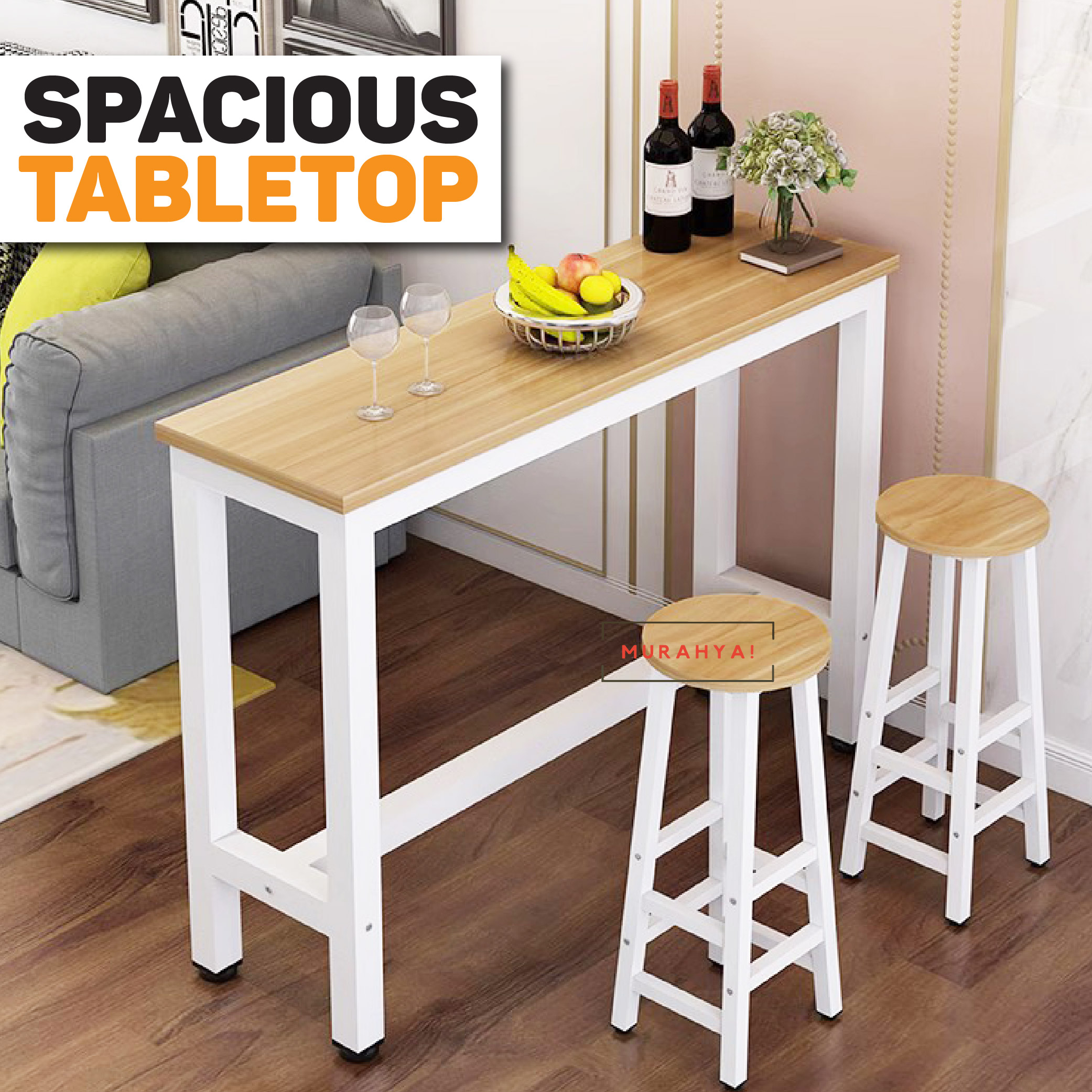 Bar table Set Meja makan Stool High chair Kerusi tinggi Modern stylish ...