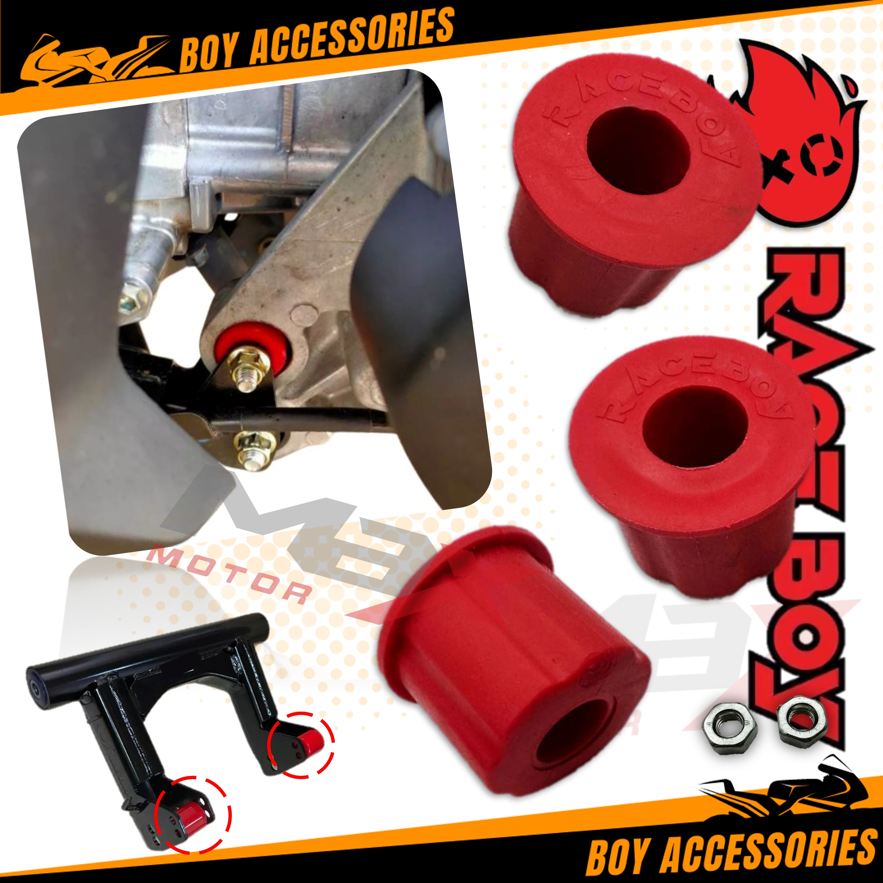Race Boy Engine Mounting Bush Rubber Yamaha NVX155 V1 V2 / NMAX V2 ...