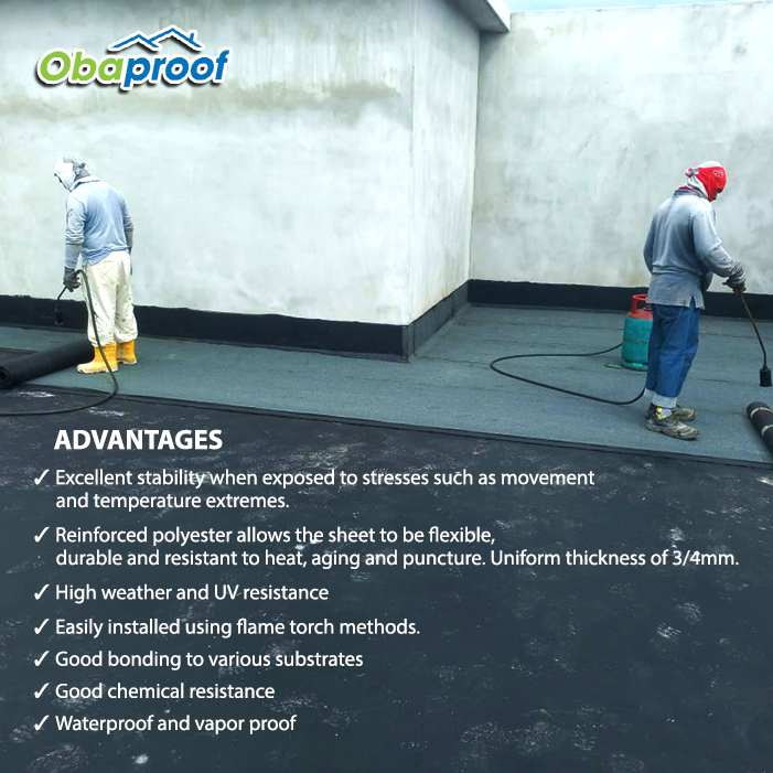 OBAPROOF TO-1000 TORCH APPLIED BITUMINOUS MEMBRANE TOUCH ON MEMBRANE ...