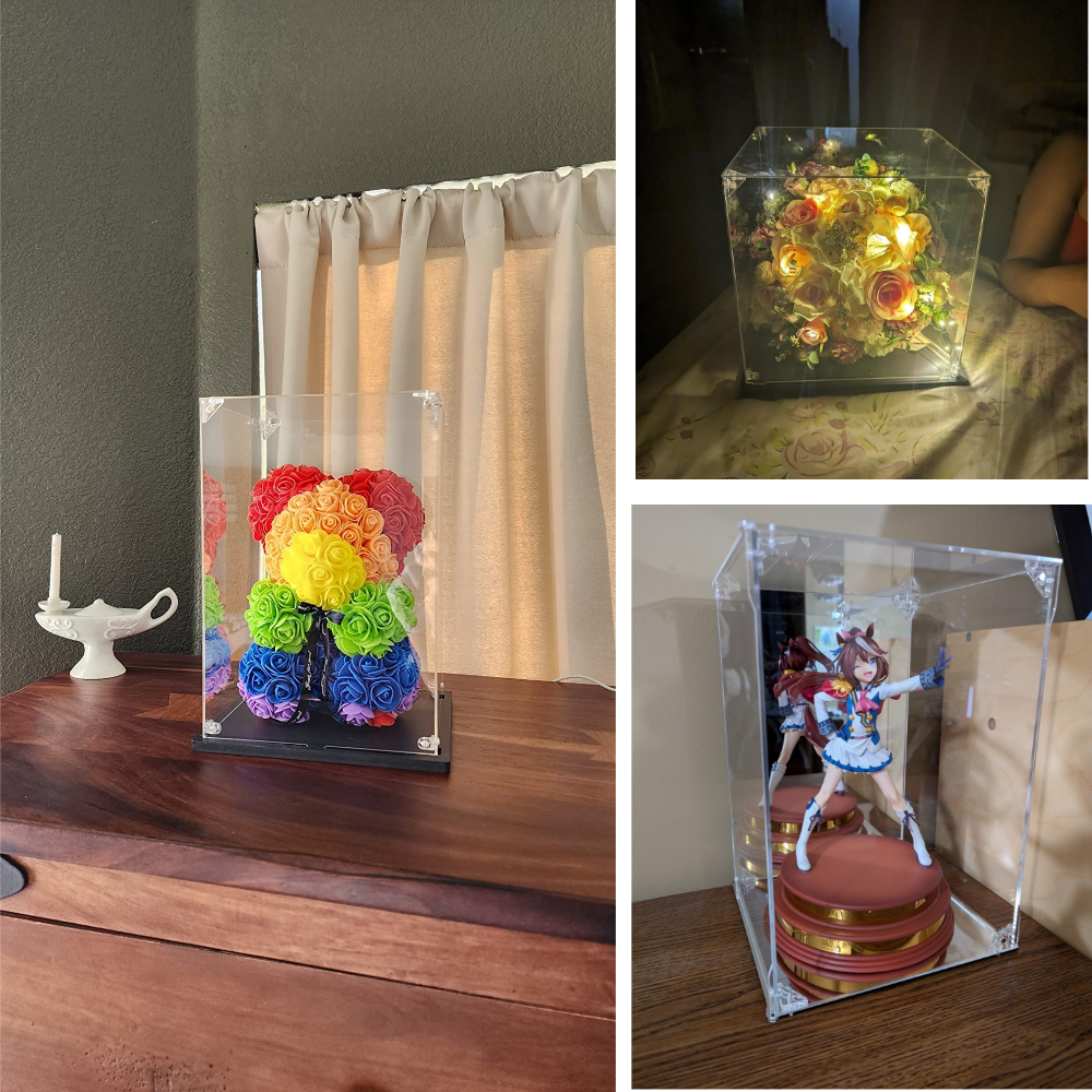 Zimomo Super Large Acrylic Display Box Labubu Storage Organizer Blind ...