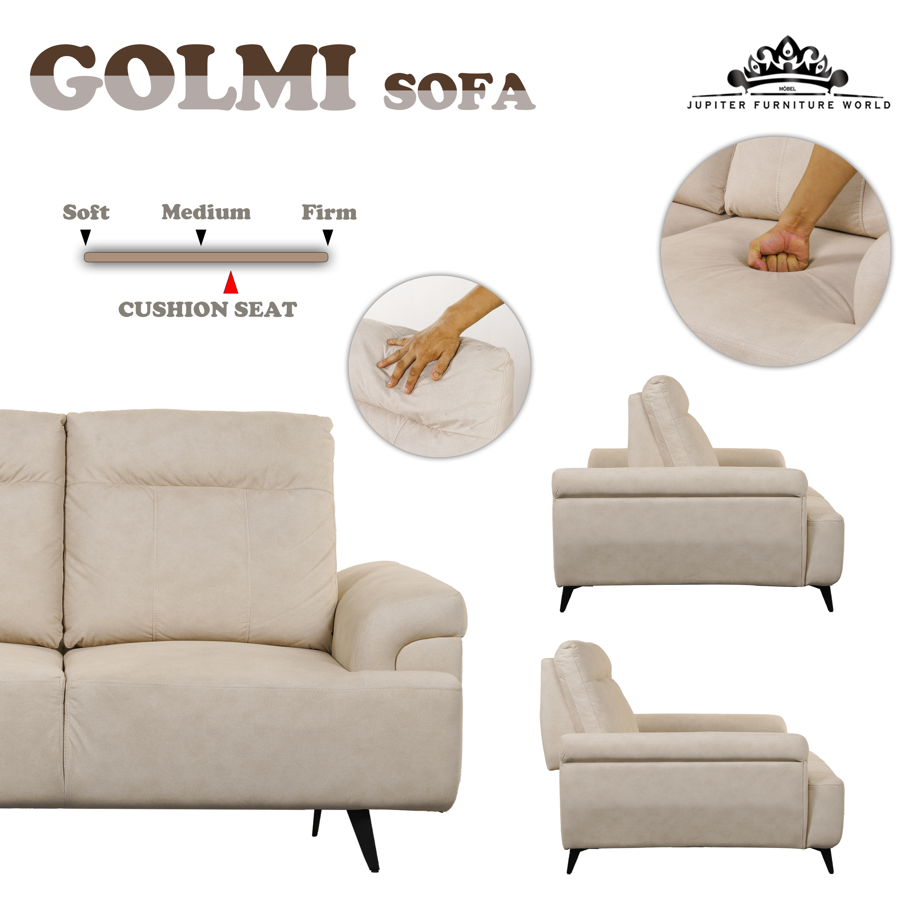 [JFW GOLMI PUSHBACK SOFA] PET FRIEDLY / EASY CLEAN SOFA/ SOFA L SHAPE ...