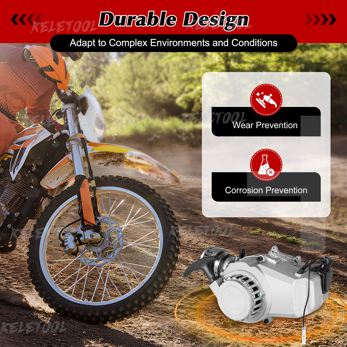 Pocket Bike Engine 49cc 2-Stroke Motorcycle Engine Motor Air Filter ...