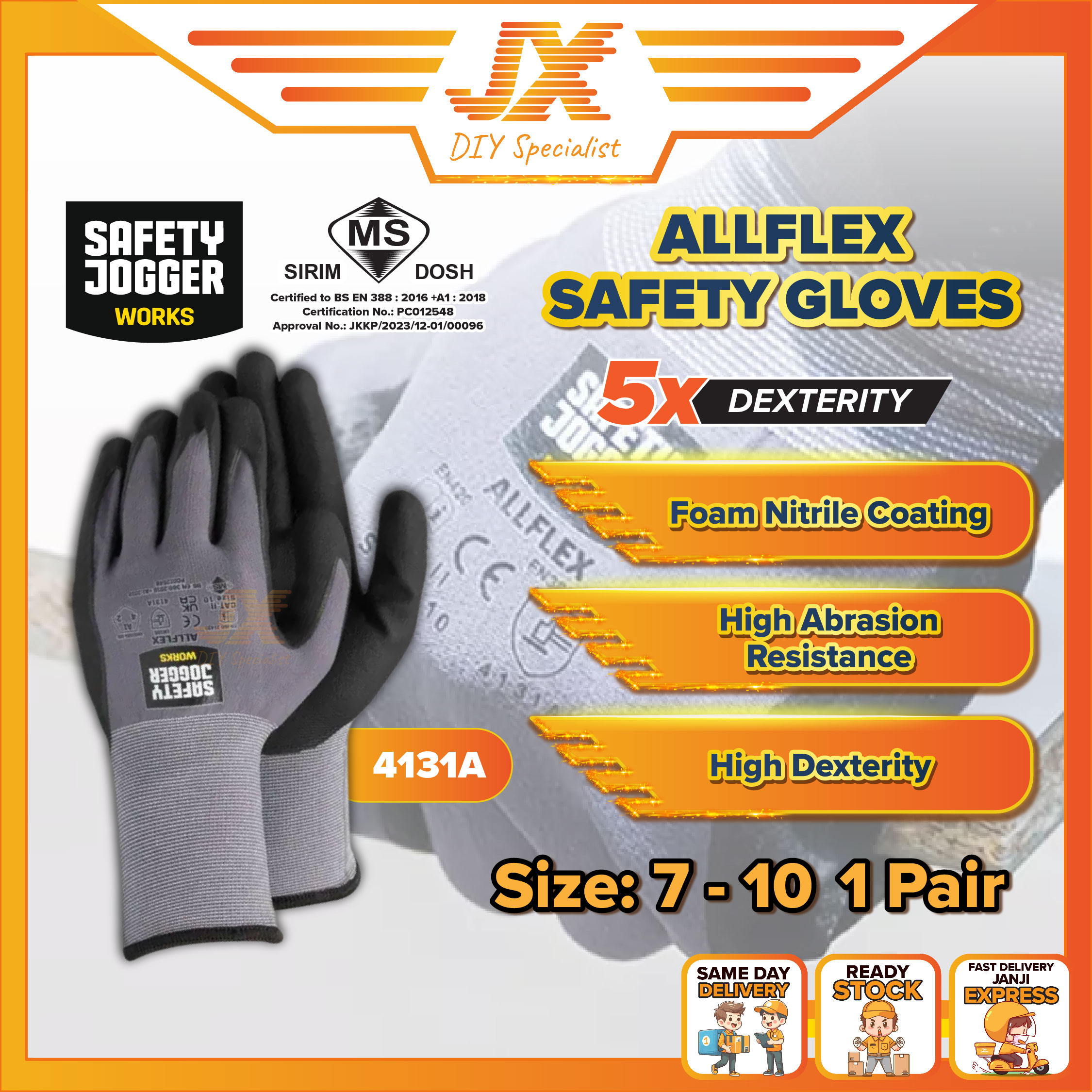 SAFETY JOGGER Allflex Nylon Spandex High Quality Industrial Protective ...
