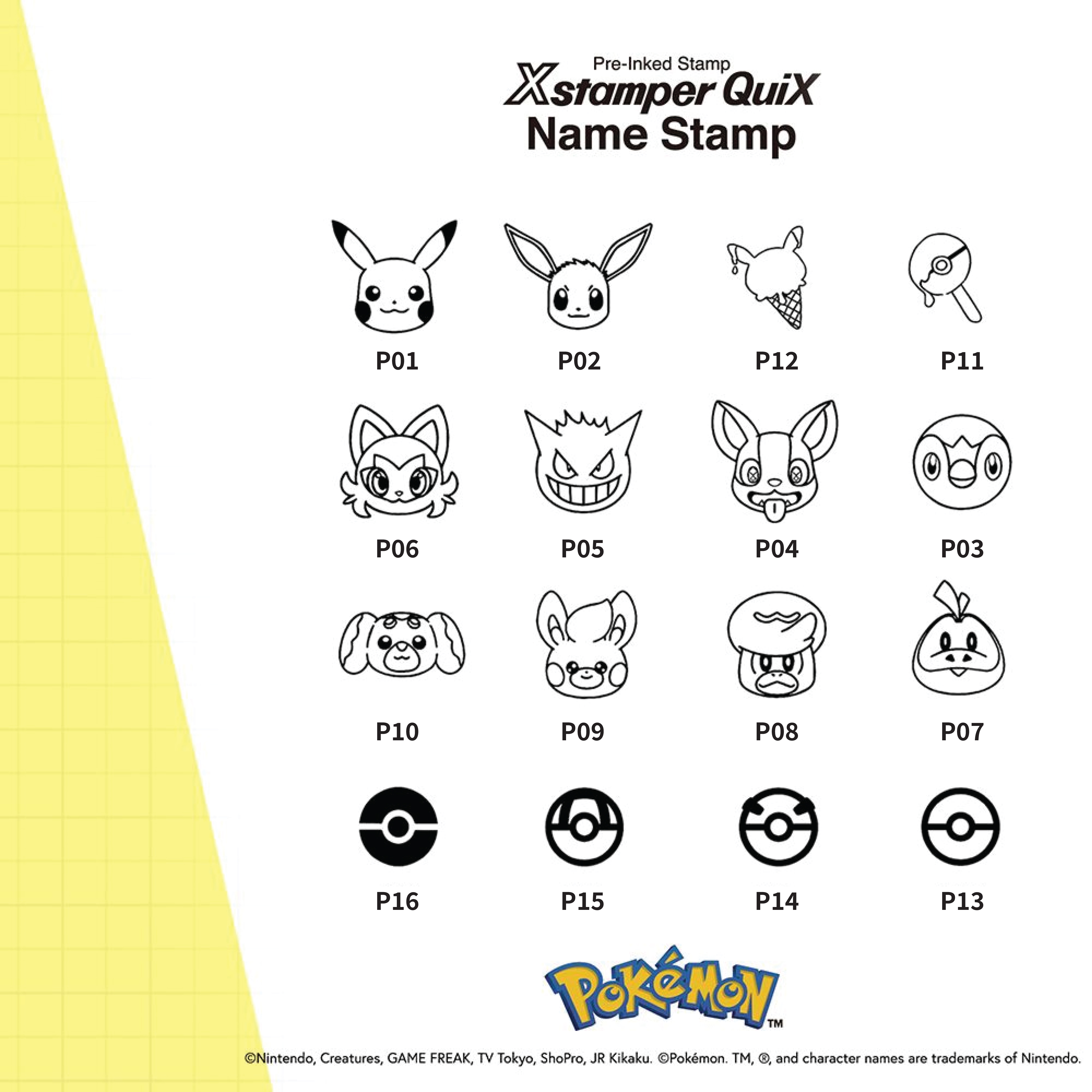 Xstamper QuiX Name Stamp Multi Surface Stamp Pokémon edition | Shopee ...