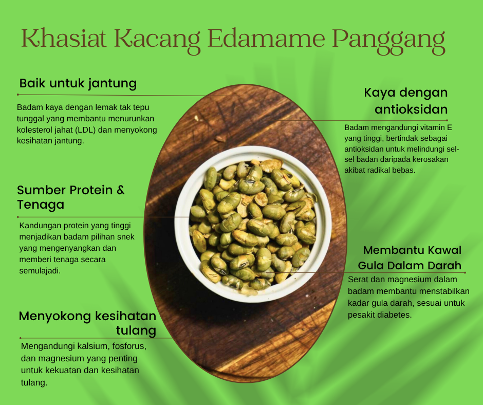 AlSultan Food Roasted Green Edamame Kacang Bulu Halal High Protein ...