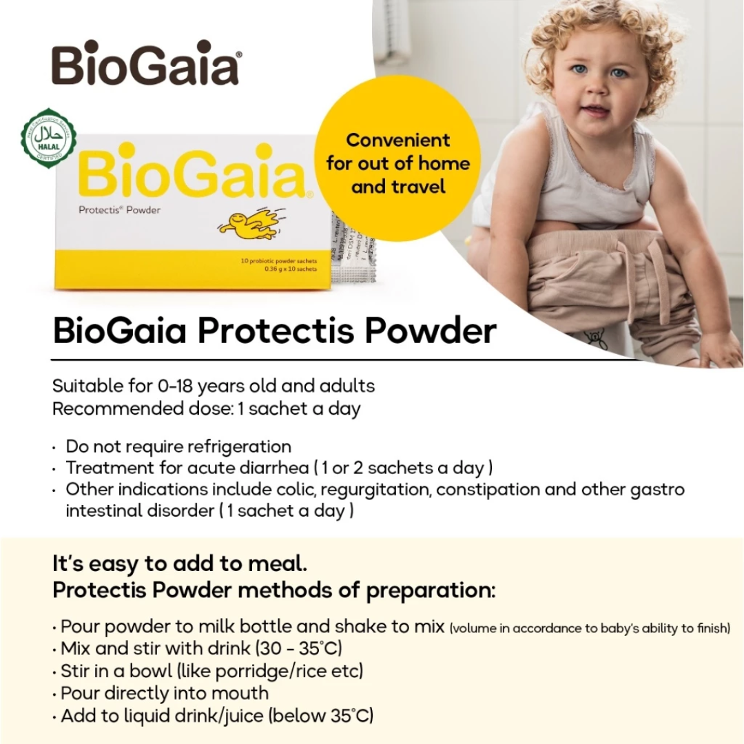BioGaia Probiotic Protectis Powder 10 Sachets | Baby Colic Relief | Gut ...