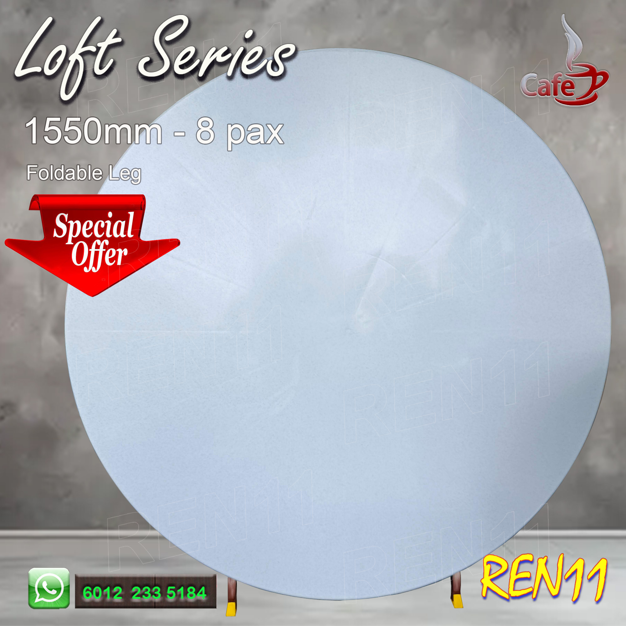 3V ROUND Plastic Table Foldable - Grad A Original with Logo - Klang ...