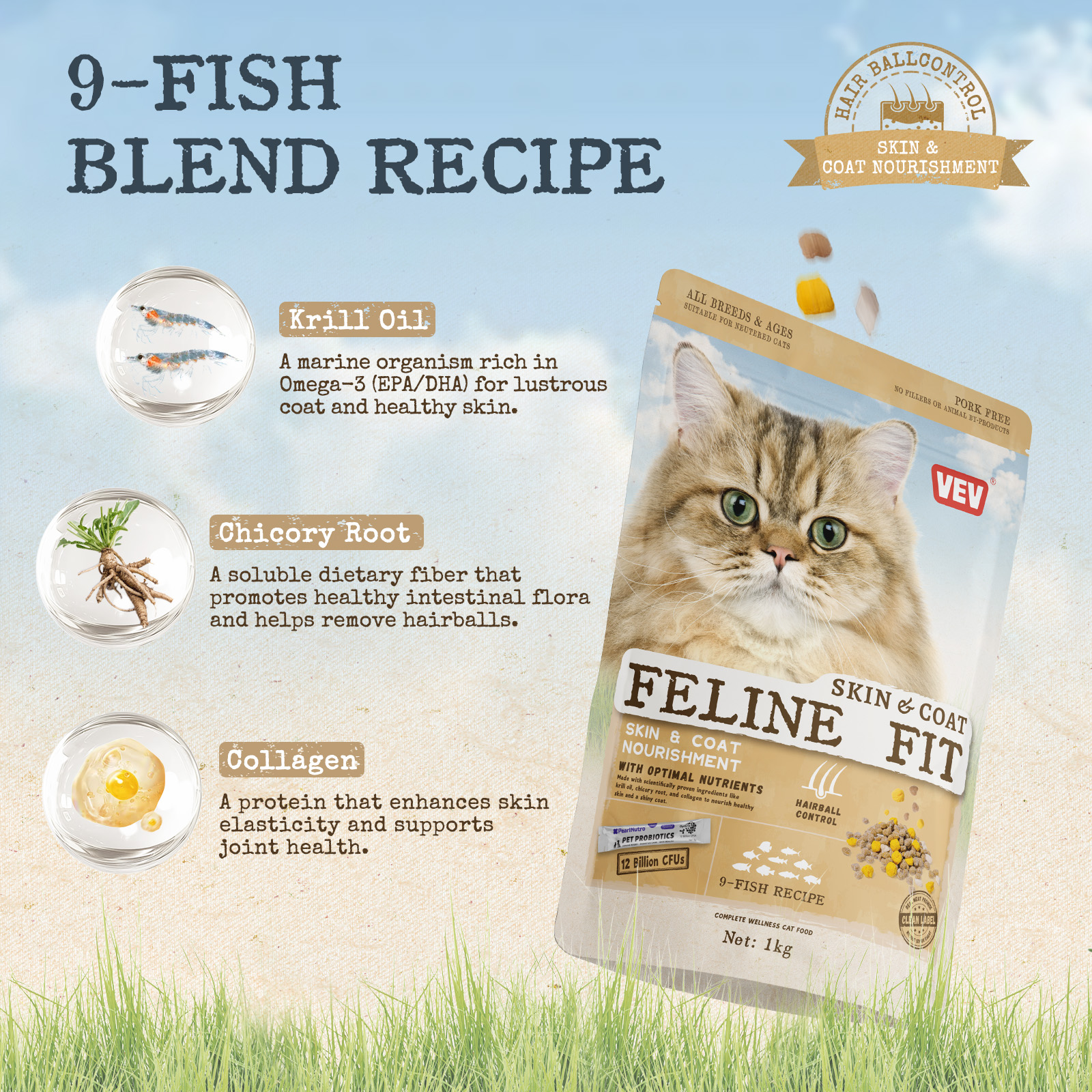 VEV Pet Freeze-Dried Treats Dry Cat Food 猫冻干鸡胸粒 猫粮 (1kg) | Shopee Malaysia