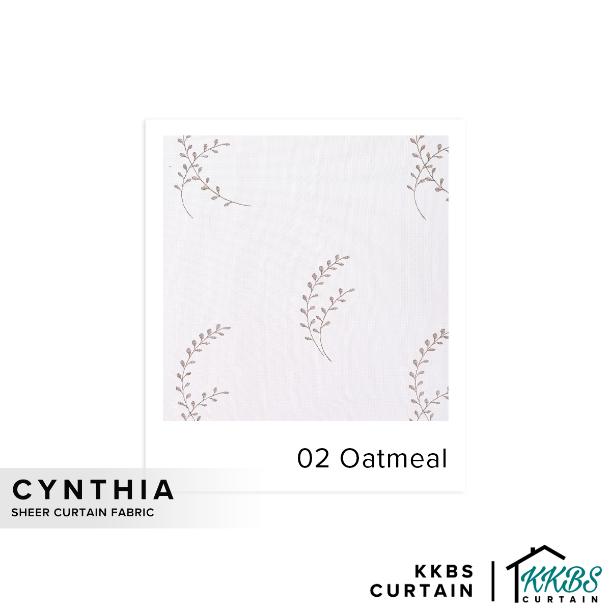 KKBS CURTAIN Cynthia 126'' Kain Langsir Sheer Potong Meter (Cynthia ...
