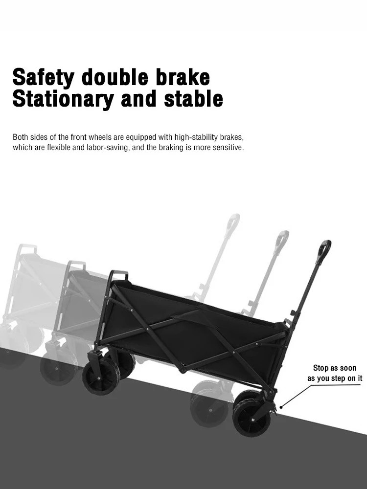 SOTIAY Camping Trolley Wagon Foldable Trolley Camping Wagon Table Set ...