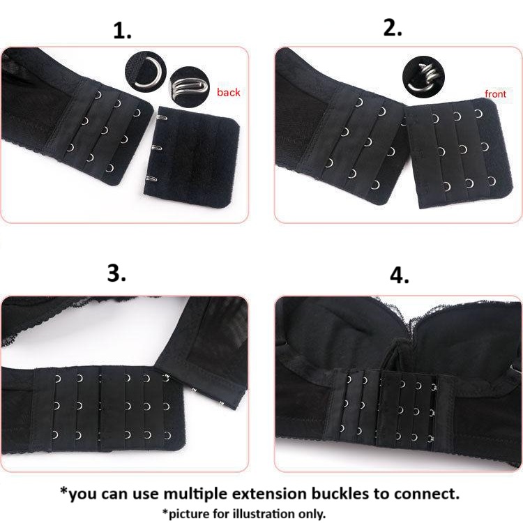 Bra Extention 2 Small 3 Hooks Bra Extender Adjustable Strap Buckle 4 ...