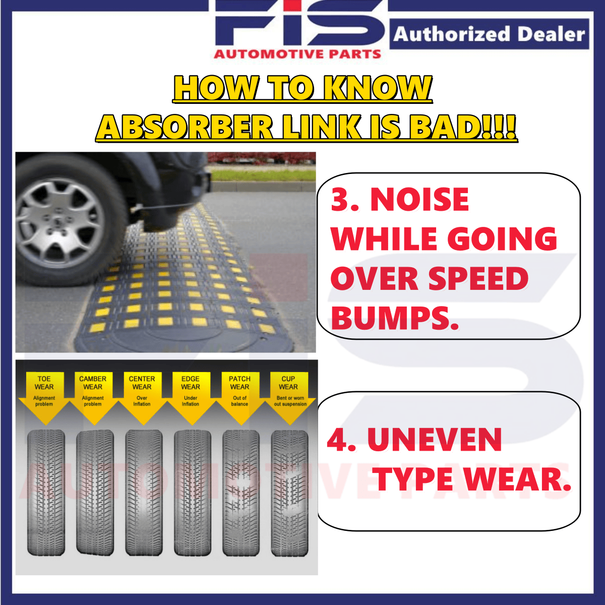 FIS Stabilizer Absorber Suspension Link Front Toyota Hilux Vigo KUN25 ...