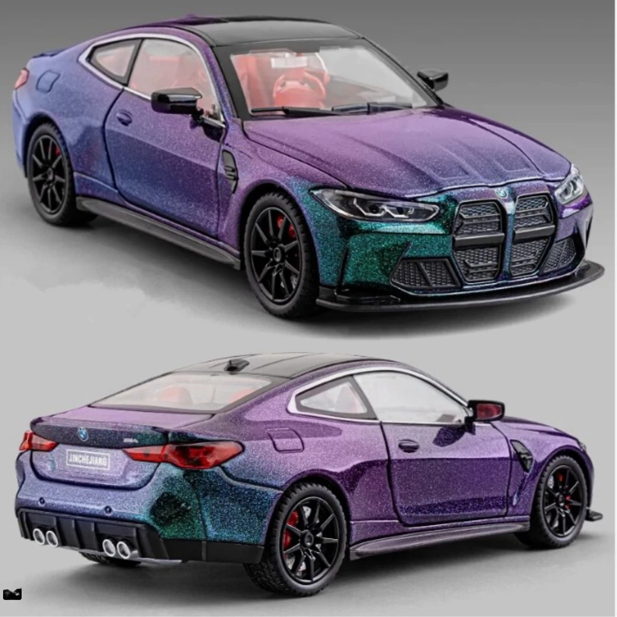🇲🇾LJS1 BMW M4 GT sports car 1:24 Alloy Diecast Scale Model car Toys Car ...
