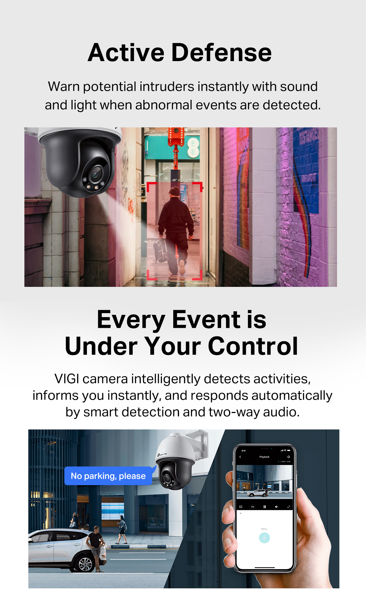 TP-Link Vigi C540 4MP PoE PTZ Security Camera | 360° Auto-Tracking | Color Night Vision | AI ...