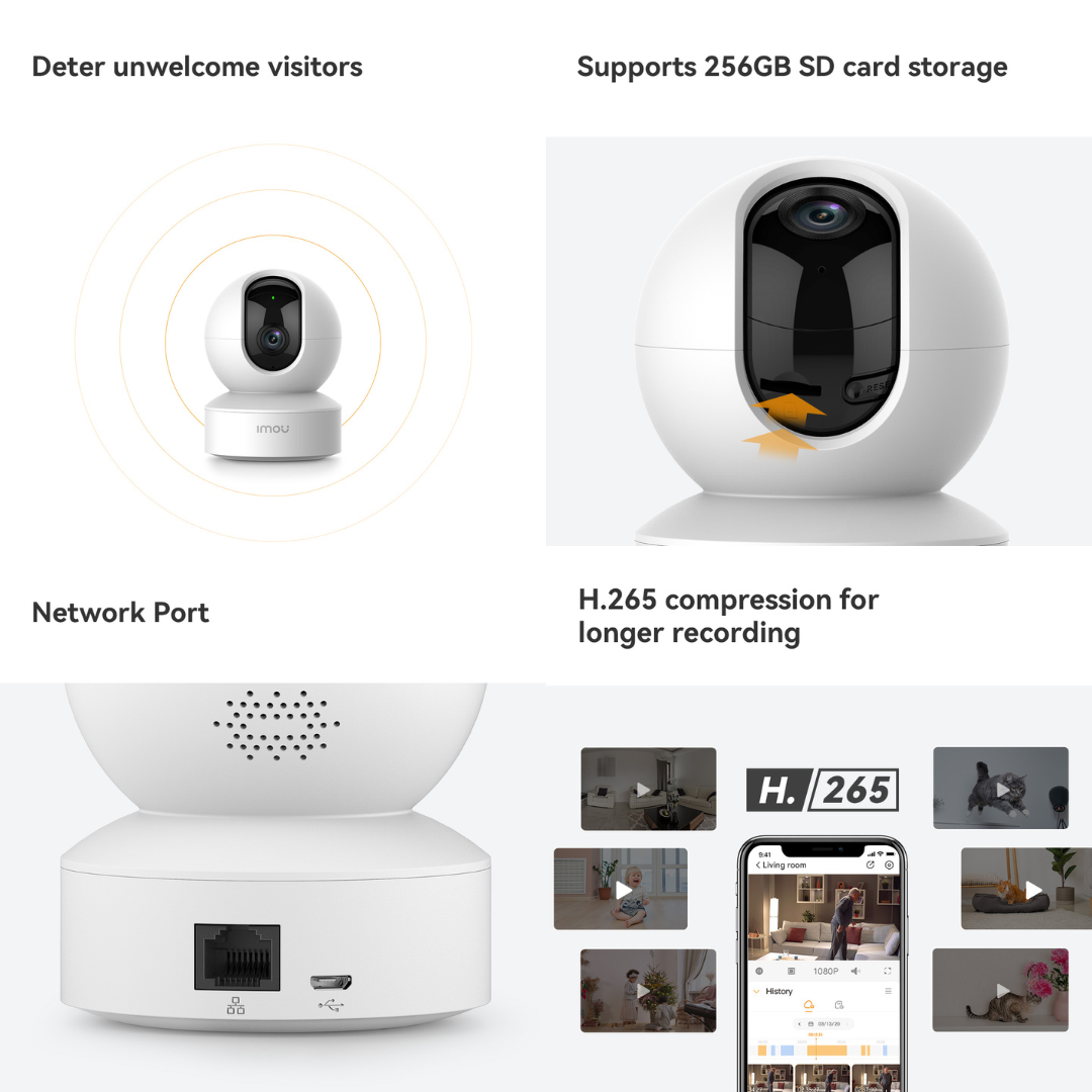 IMOU DK 2 - 2MP 2K Wireless IP Camera AI Human Detection One-touch Call ...