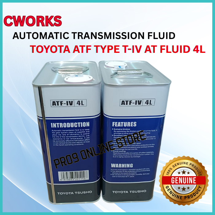TOYOTA ATF TYPE T-IV AT FLUID AUTOMATIC TRANSMISSION FLUID 4L (08886-81015)(A221G0030) | Shopee ...