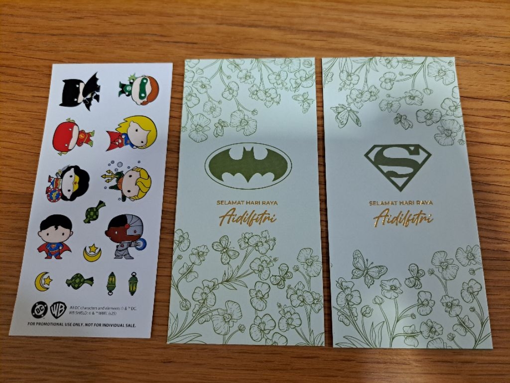 2025 Sampul Raya DC Batik Raya Batman & Superman Selamat Aidilfitri Set ...