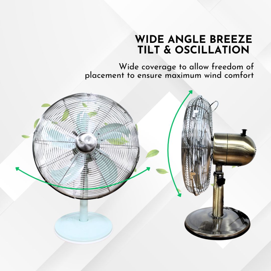 Khind 12" 3 Speed Table Fan TF121A / Faraday Antique Table Fan 12” With ...