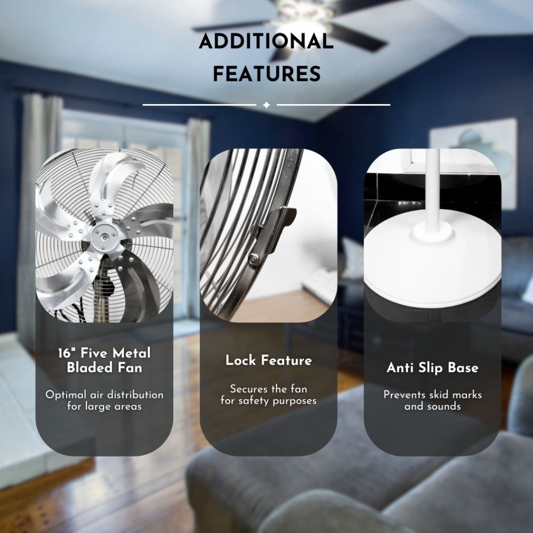 KHIND 16" Antique Stand Fan SF161 / FARADAY Antique Stand Fan 16” With ...