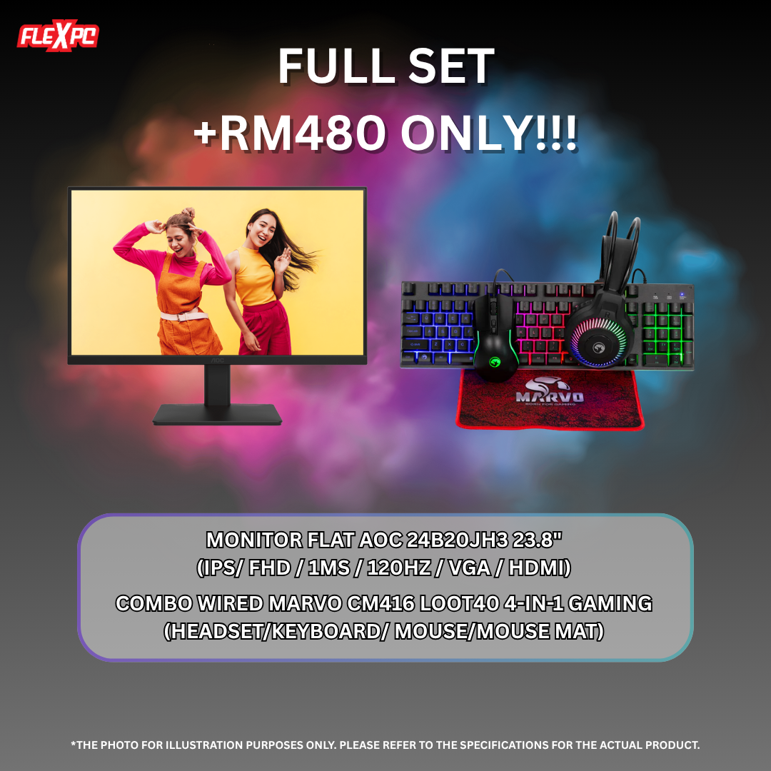 [READY STOCK] NEW!!! Gaming PC / Custom PC Package Flex PC AMD CPU with ...