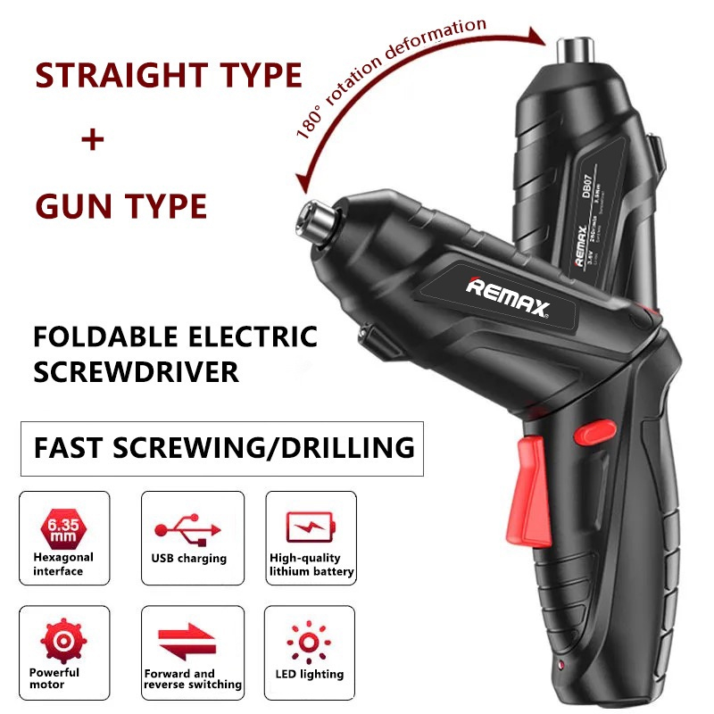 47PCS Electric Screwdriver Cordless Rechargeable Repair Tools Screw ...