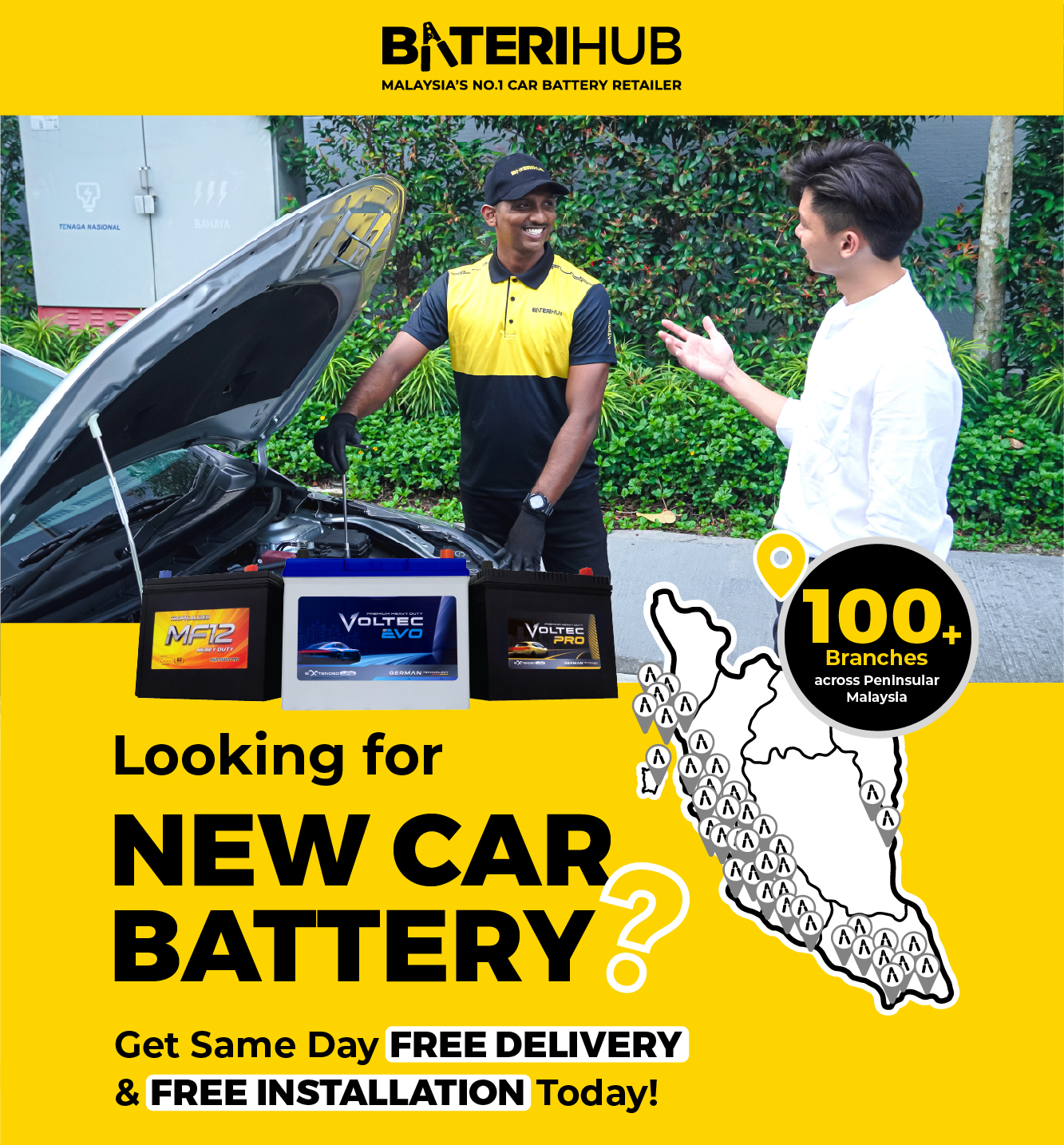 [Installation Provided] Bateri Kereta 65B24R 65B24RS | Voltec EVO | Car ...