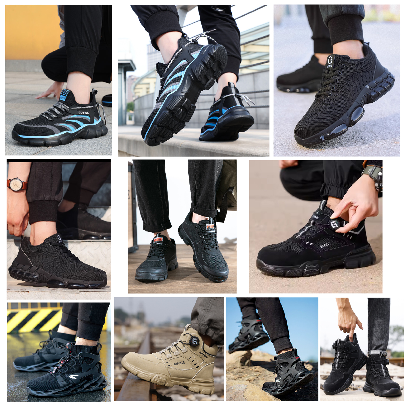 AA MALL Kasut Safety Medium-Low cut shoes Protective Steel Toe Cap - 799 / C1108 / 0287 / 3033 ...