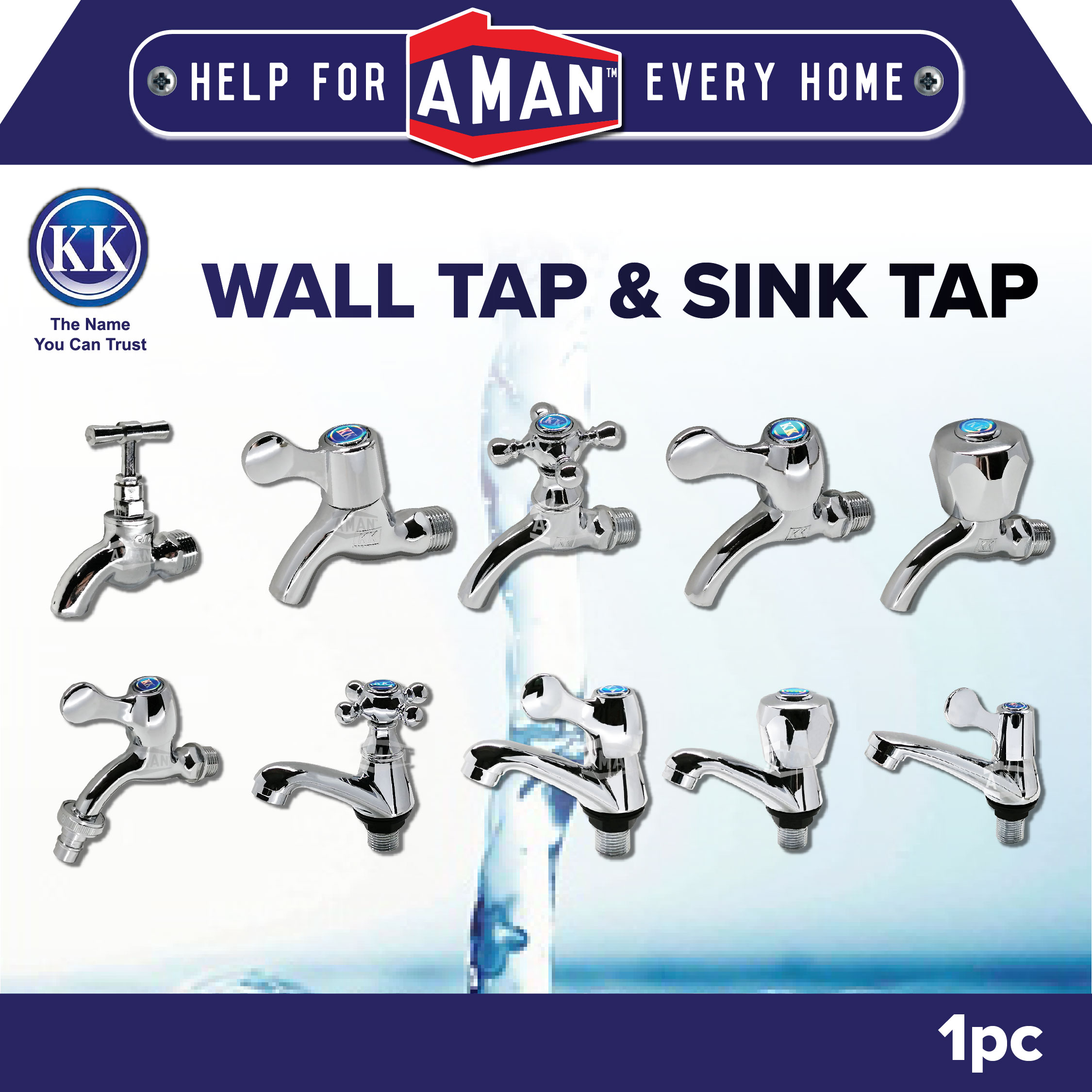 KK BRAND Bib Tap Faucet Bibtap Chrome Wall Tap Pillar Tap Sink Tap ...