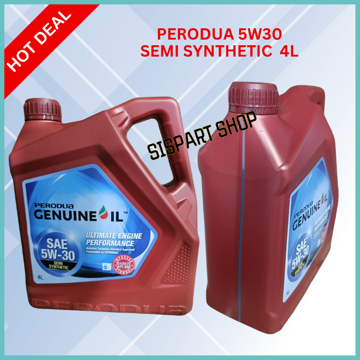 PER0DUA SAE 5W30 API SM Semi Engine Oil (4L) MYVI , ATIVA , AXIA ...