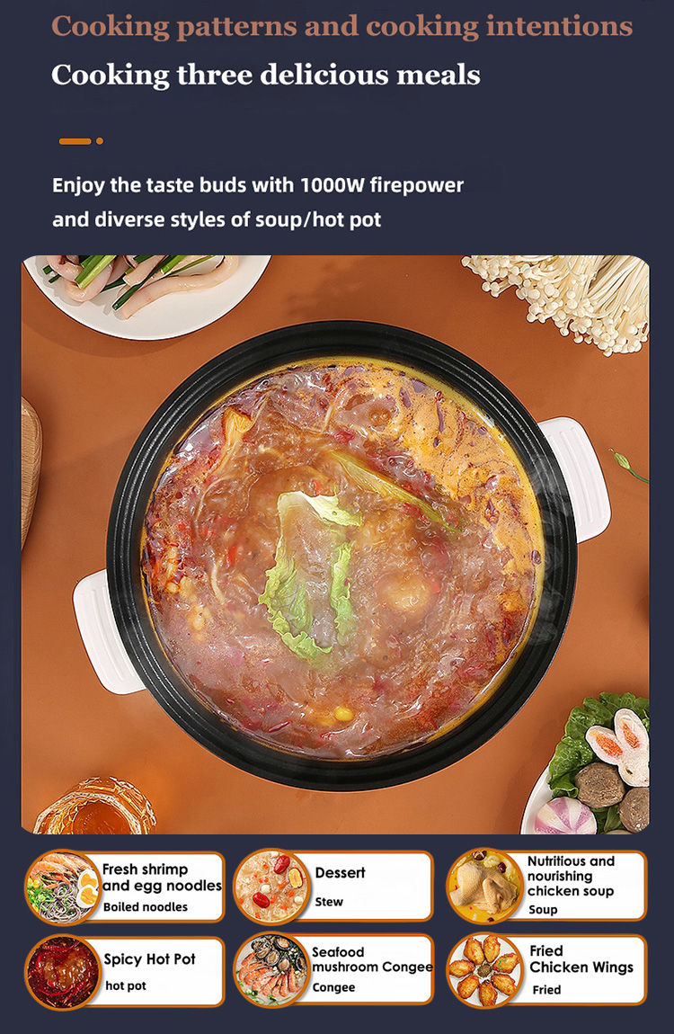 5L Large Capacity Multifunctional Electric Cooker Non-Stick Multi ...