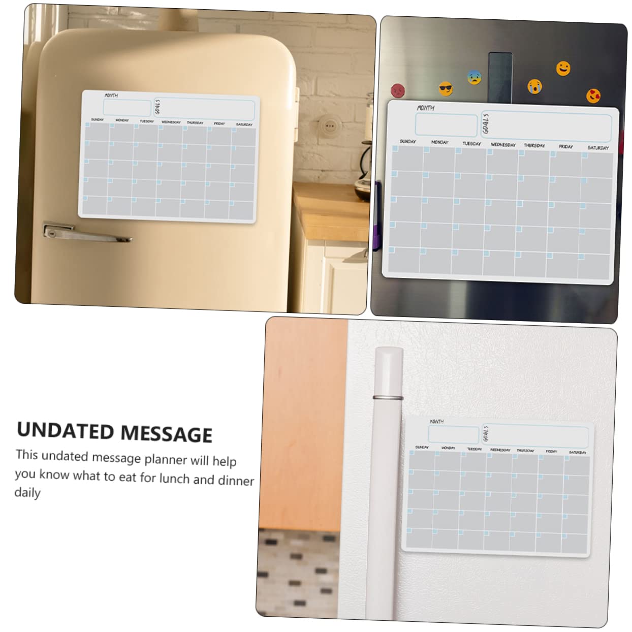 A3 Soft Magnetic Schedules Erasable Fridge Whiteboard Monthly/Weekly ...