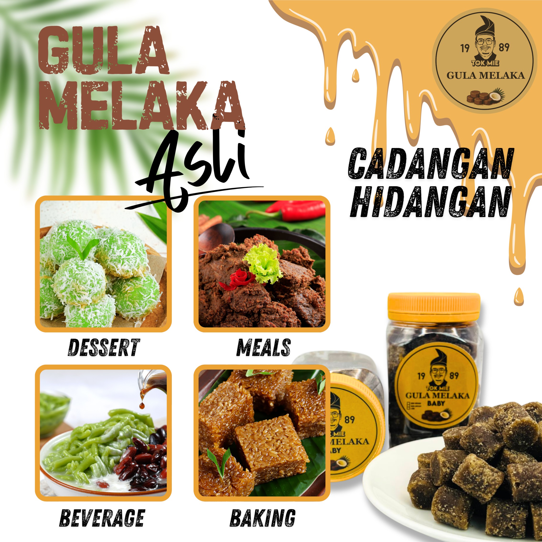 Gula Melaka | 100% Asli Nira Kelapa | Coconut Palm Sugar | Nisan Kerek ...
