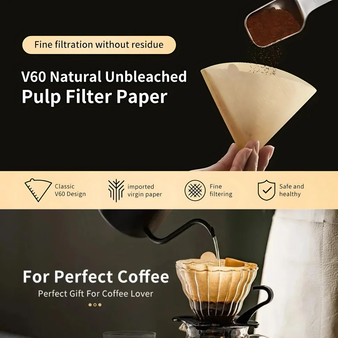 SteadySip V60 Filter Paper Coffee Pour Over Paper Dripper Filter Paper ...