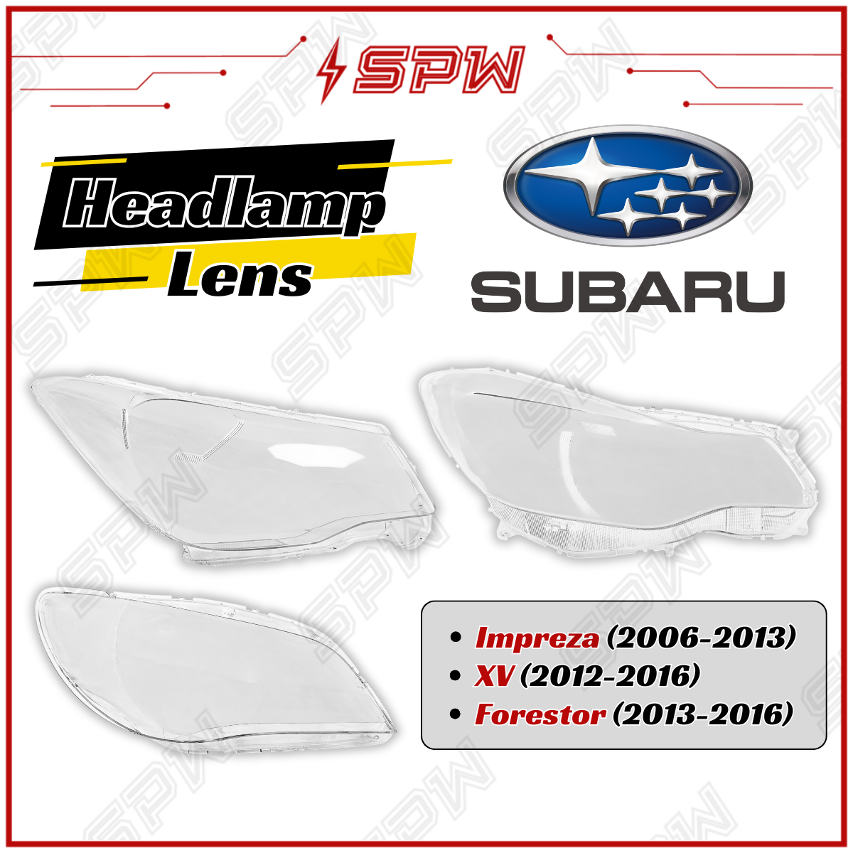 SUBARU Impreza / XV / Forester HEAD LAMP LENS COVER Head Light OEM ...