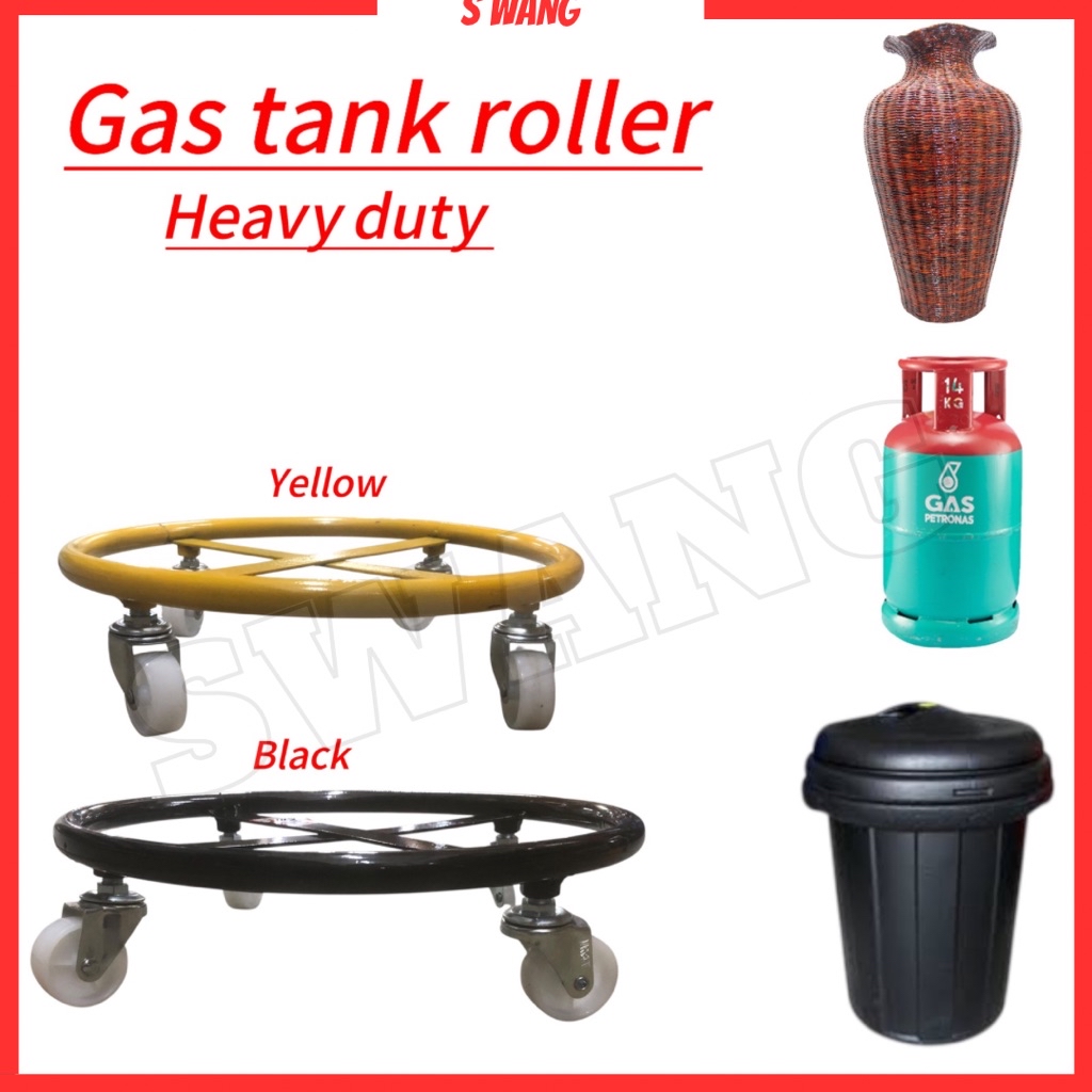 GAS TANK ROLLER HEAVY DUTY YELLOW AND BLACK | Shopee Malaysia